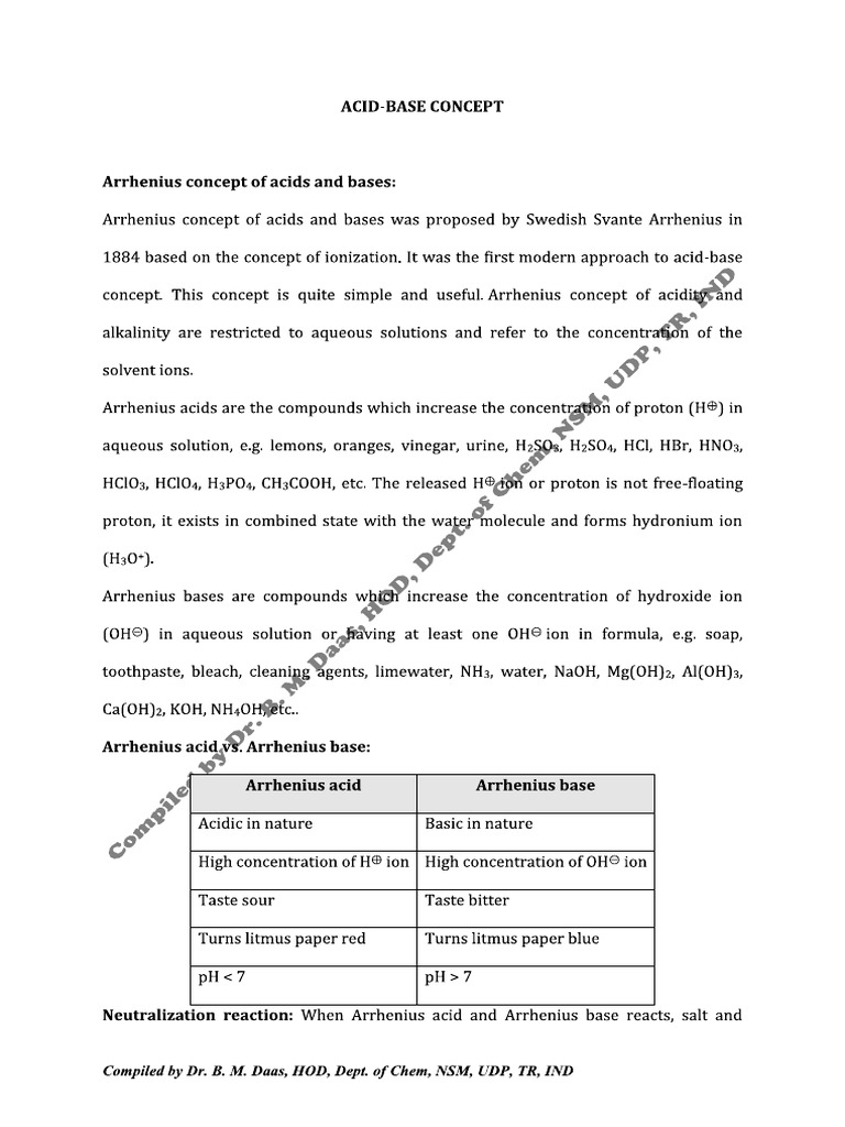 Acid Base Concept | PDF