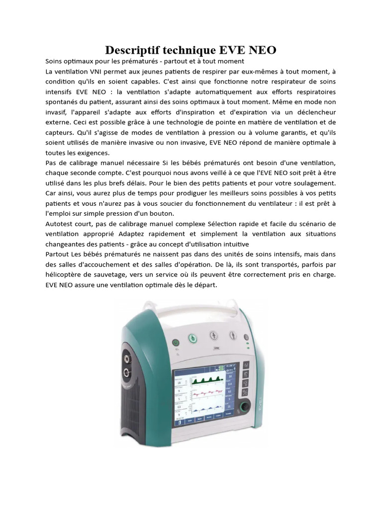 Ventilation Optimale avec EVE NEO | PDF