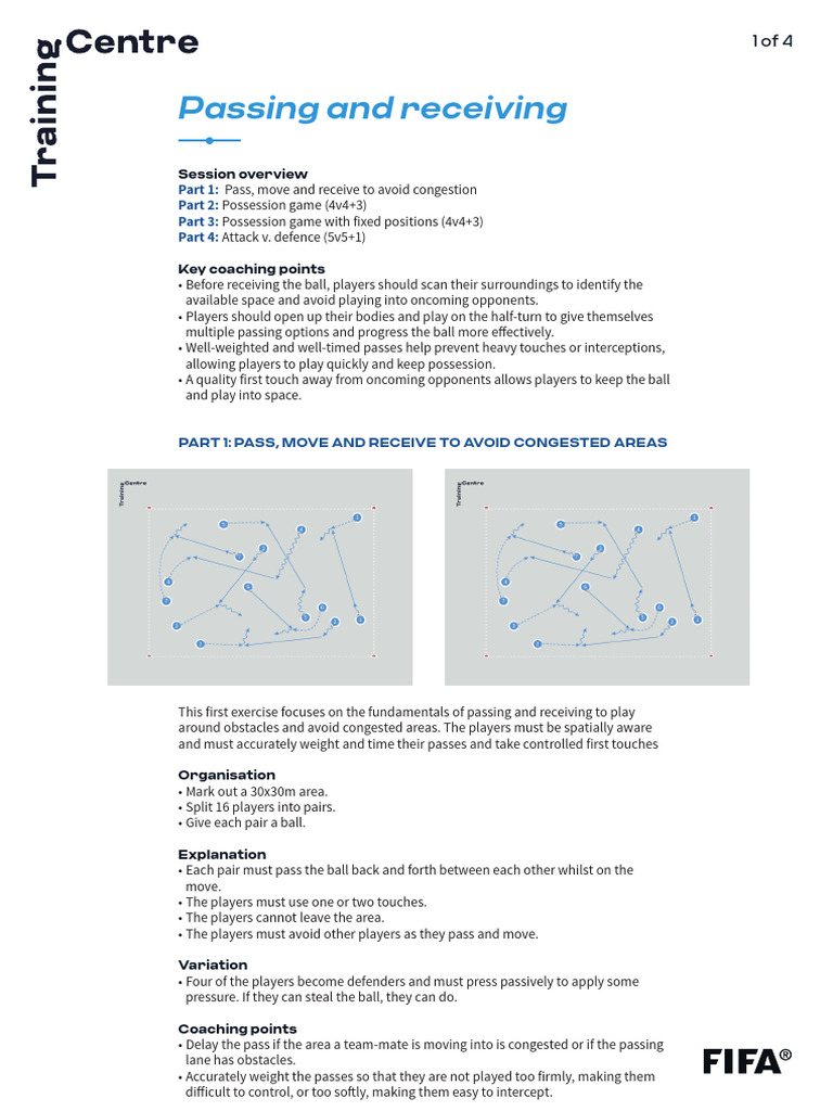 Passing and Receiving Drills for Soccer | PDF | Defender (Association ...