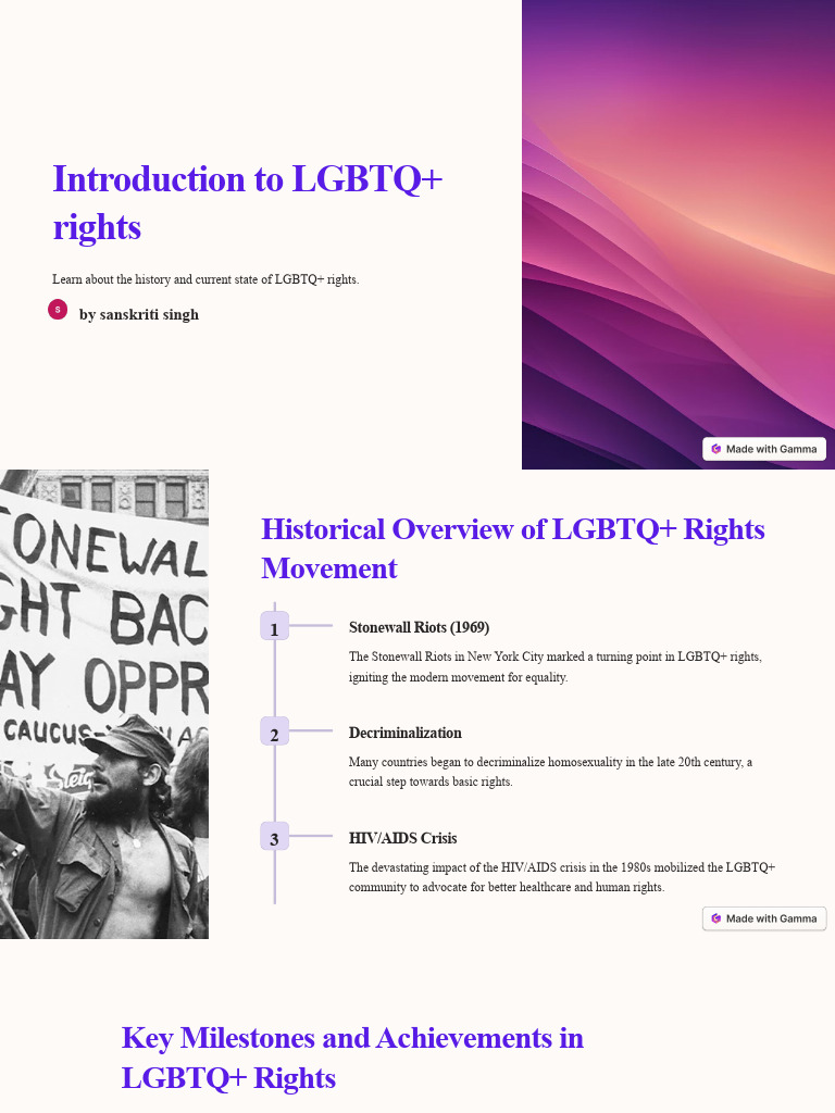 Introduction To LGBTQ Rights | PDF | Lgbt Community | LGBTQIA+ Studies