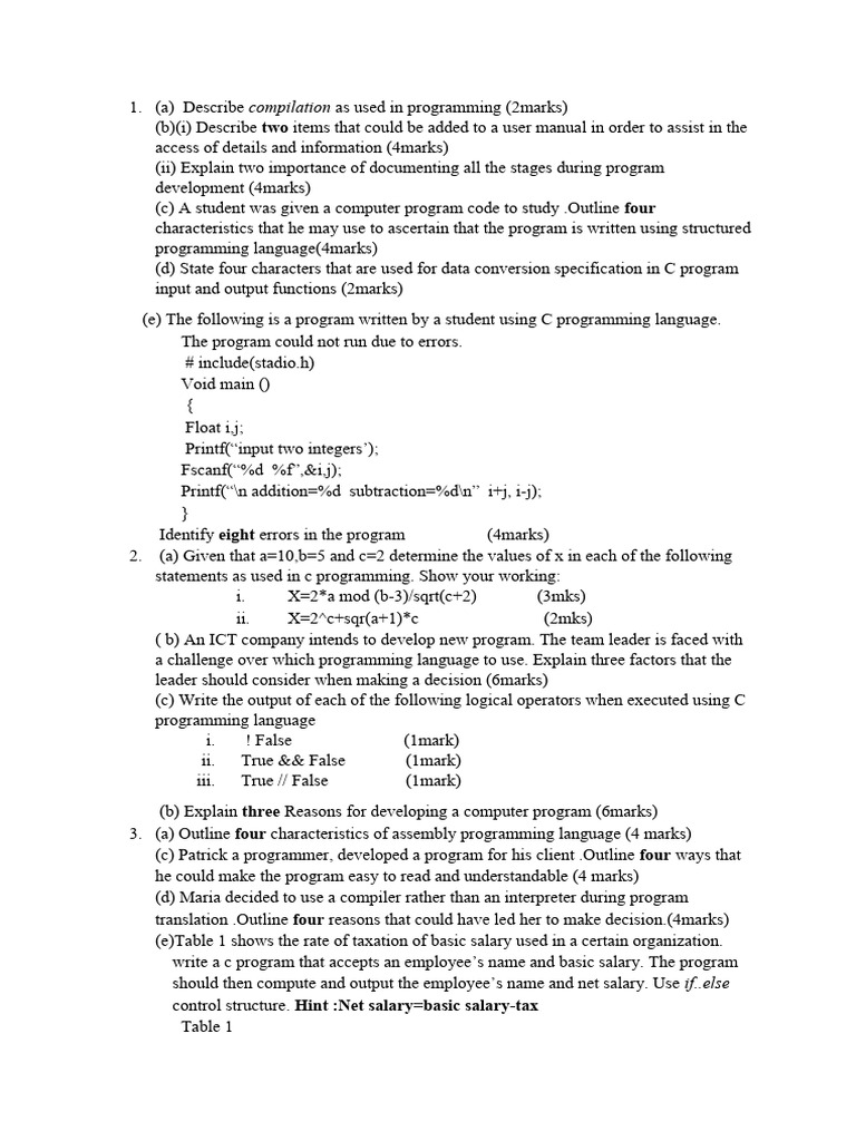 Structured Program Exams | Download Free PDF | Computer Program ... Structured Program Exams | Download Free PDF | Computer Program ...