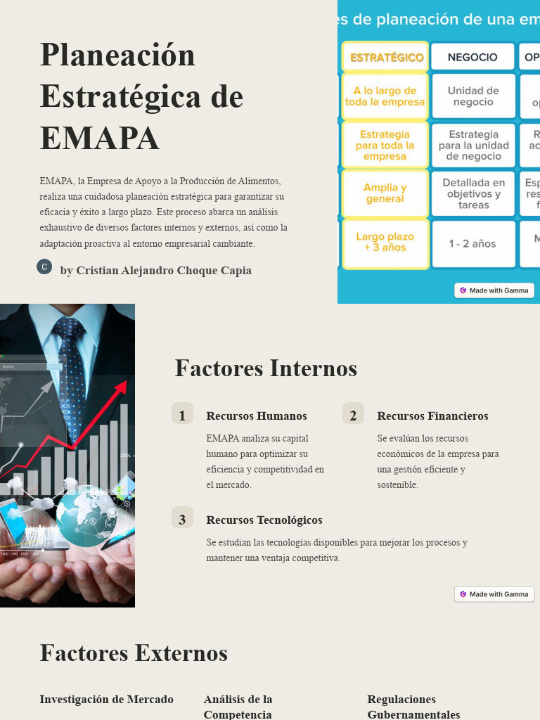 Planeacion Estrategica de EMAPA | PDF | Business | Planificación