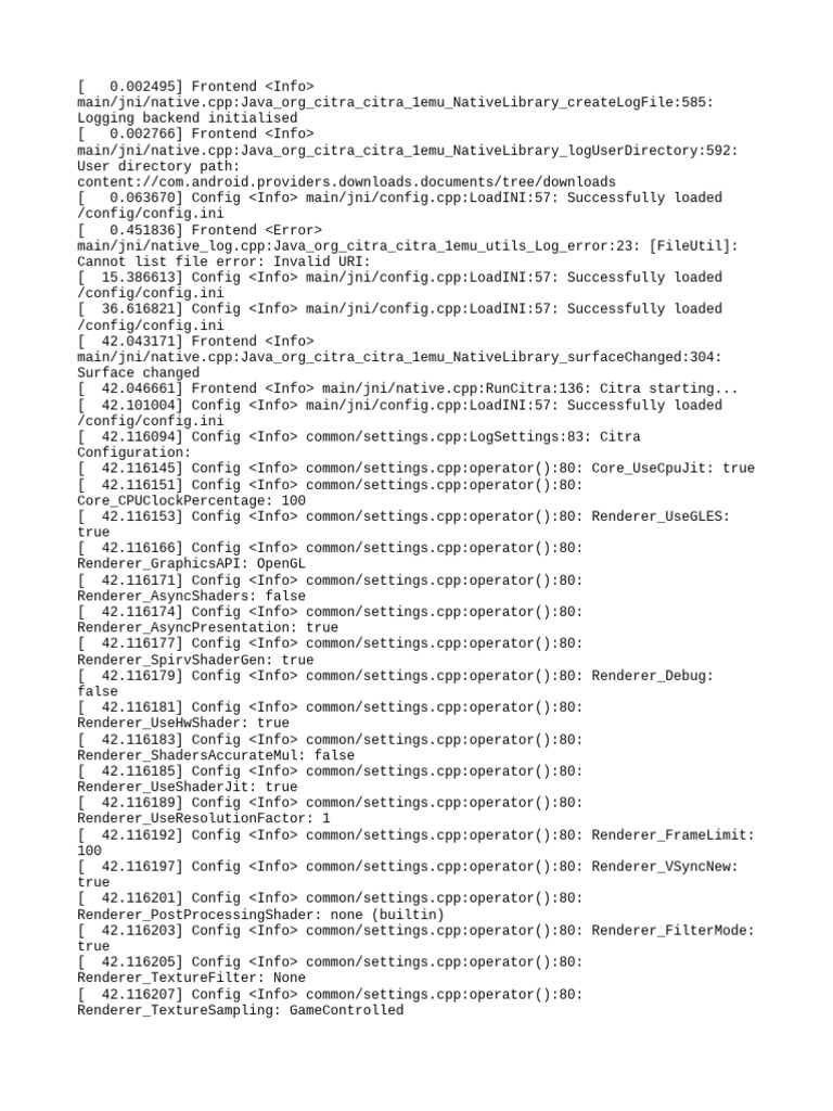 citra_log | PDF | System Software | Computing