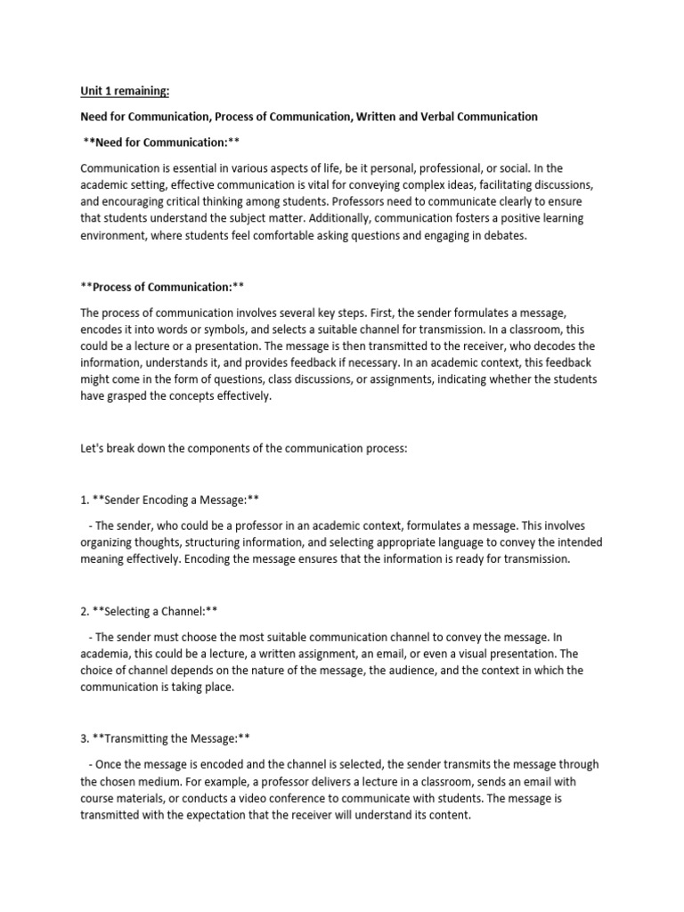 Unit1 RestOfTopics | PDF | Communication | Information