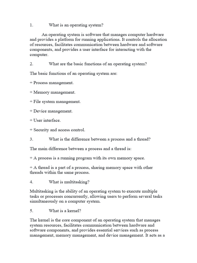 Understanding Operating Systems Basics | PDF | Operating System | Process (Computing)