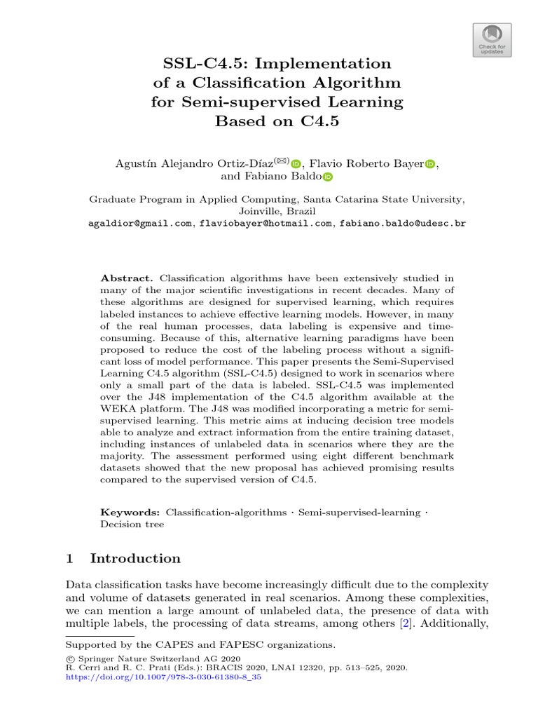 SSL - C4.5 Rules | PDF | Statistical Classification | Machine Learning