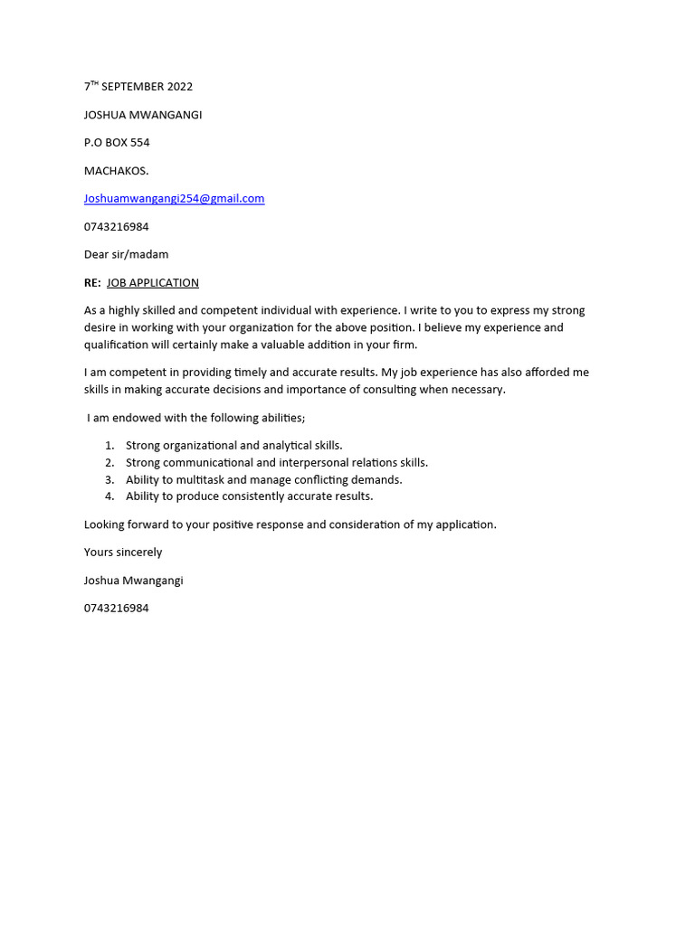 Cover Leter | PDF | Business