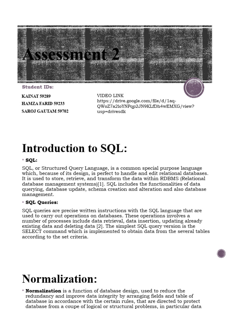 Assessment 2 PPT-2 | PDF | Relational Database | Sql