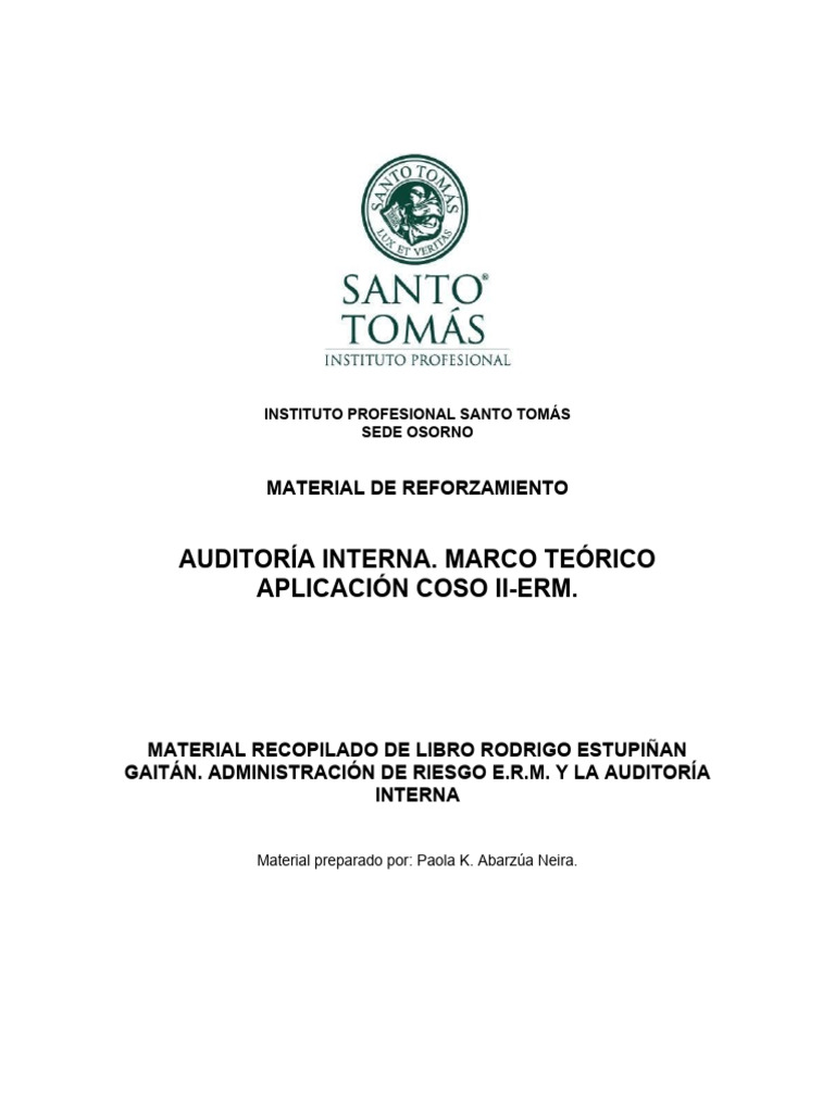 Aplicación Metodología COSO II-ERM. I-2024 | Descargar gratis PDF ...