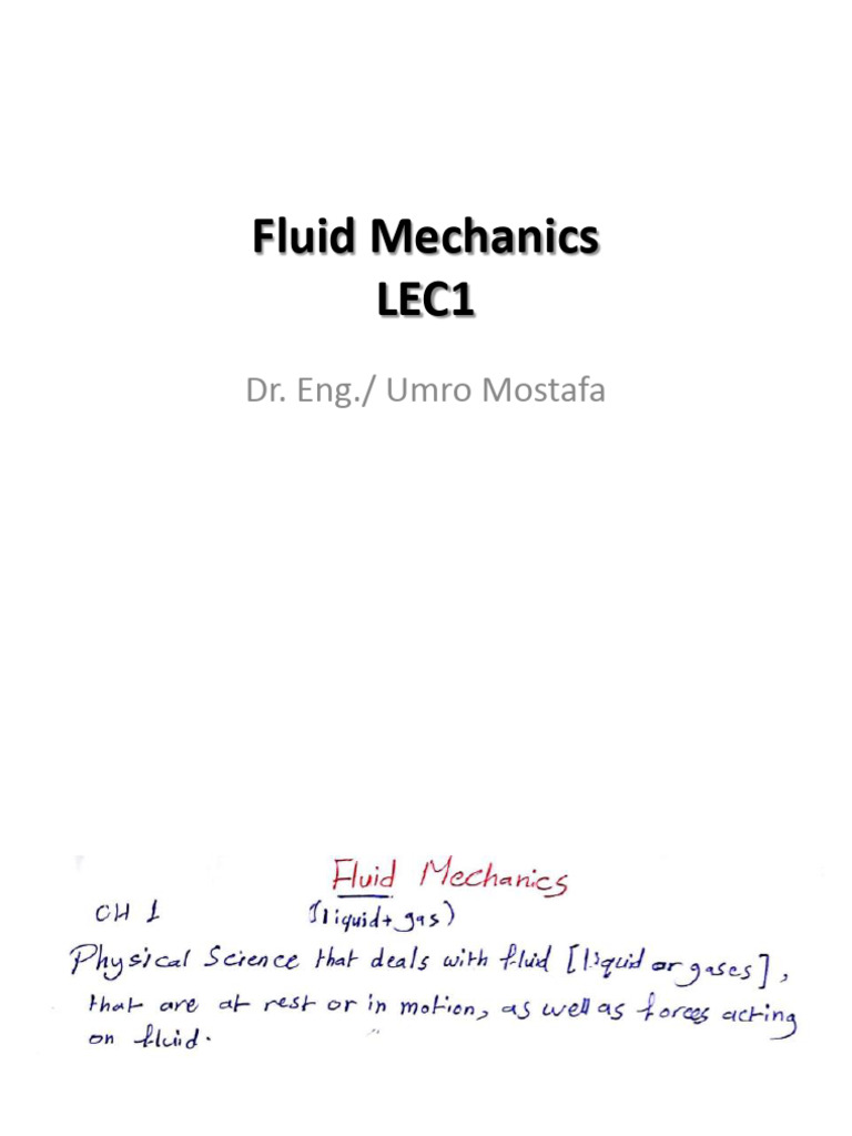 Fluid Mechanics Course Overview | PDF | Law | Technology & Engineering
