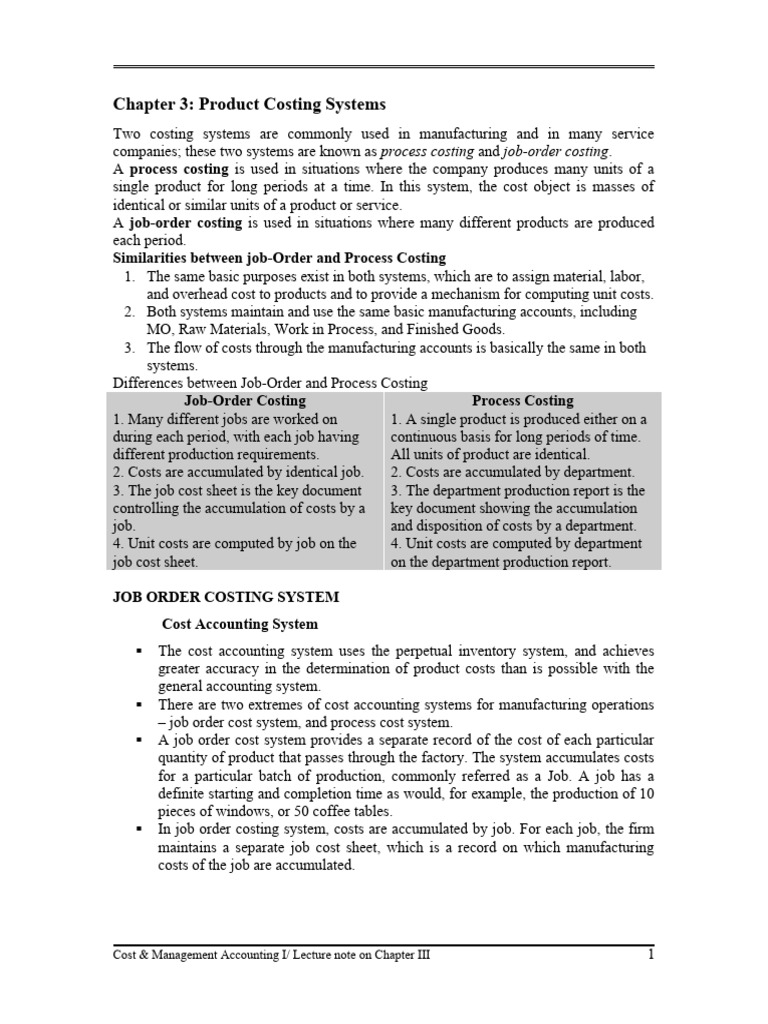 Chapter 3 - Job Order Revised-Final | PDF | Cost Of Goods Sold | Debits And Credits