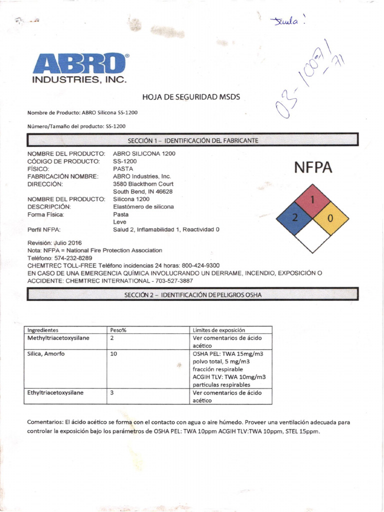 Abro Silicona 1200 | Descargar gratis PDF | Agua | Ventilación ...