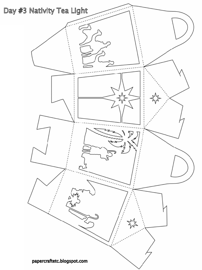 Day #3 Nativity Tea Light | PDF