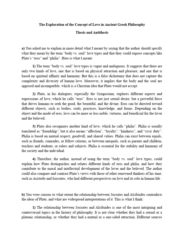 Love in Ancient Greek Philosophy | PDF | Socrates | Plato