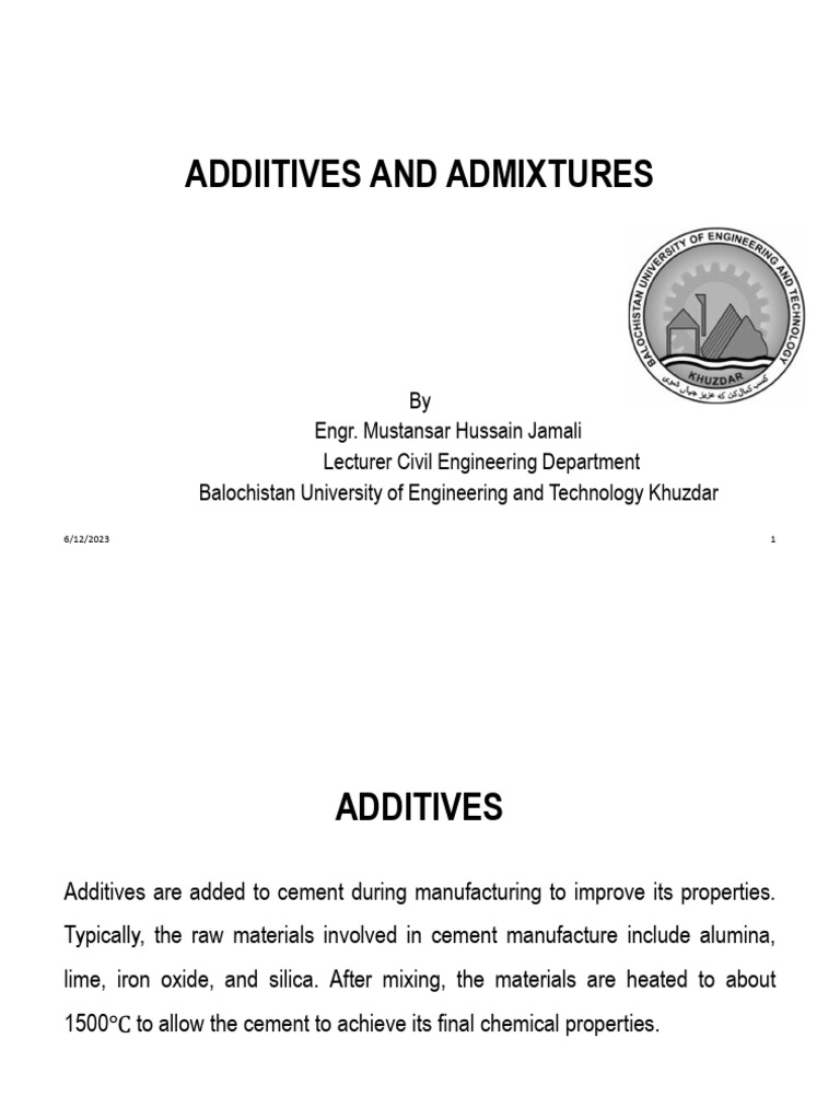 pdf.-admixtures | Download Free PDF | Concrete | Cement