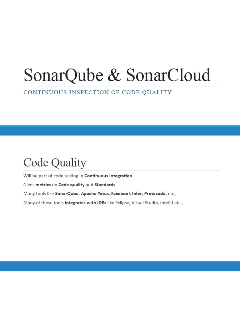 Sonar Qube | PDF | Networking | Internet & Web