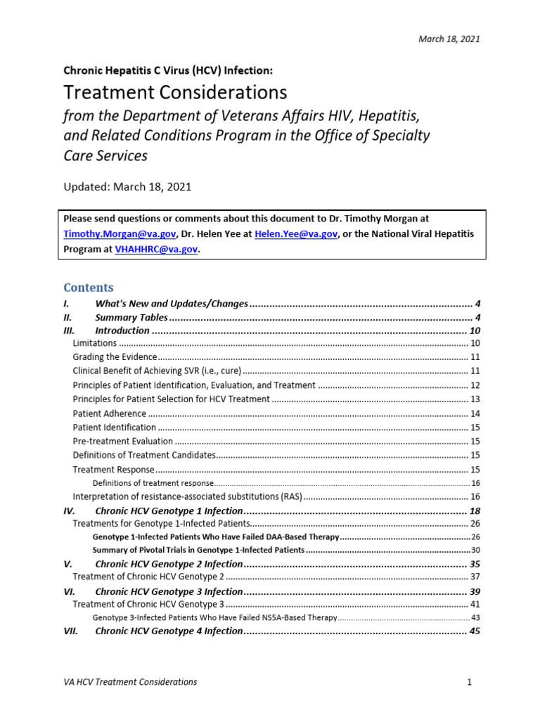 Treatment-Considerations HCV | PDF | Hepatitis C | Hepatitis