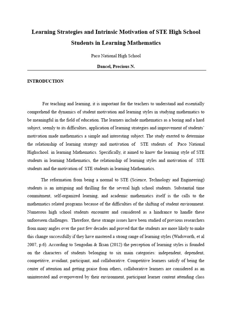 INTRODUCTION | PDF | Motivational | Motivation