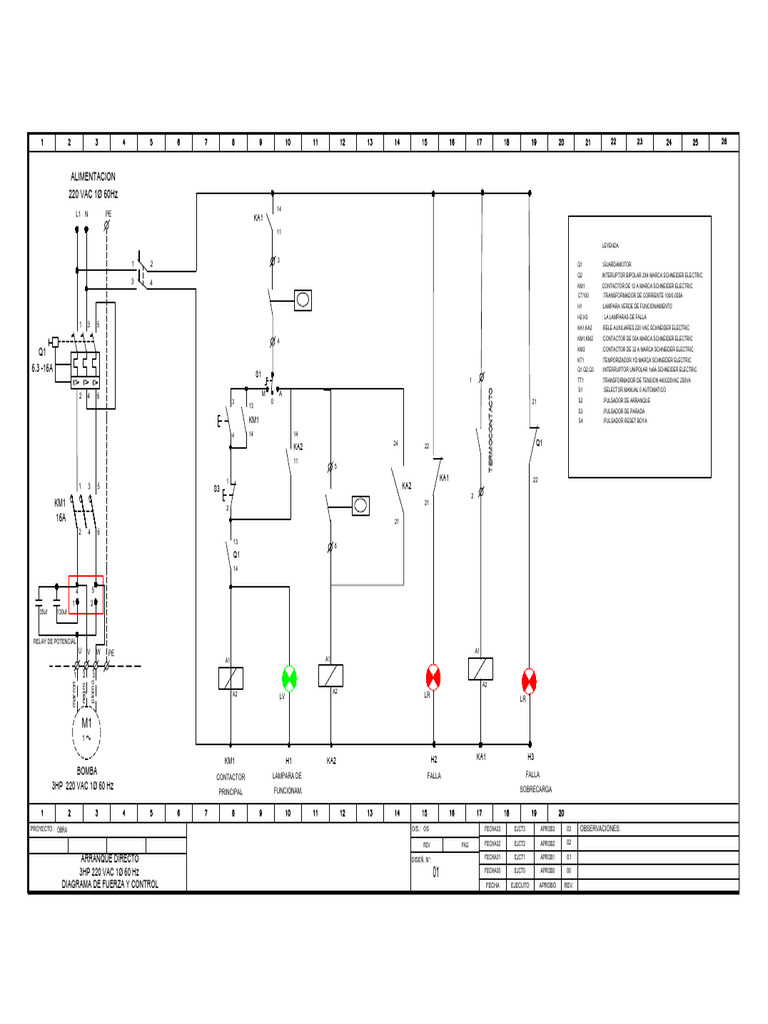 Diagrama eléctrico bomba de agua monofásica | PDF | Ingenieria ...