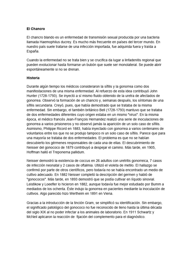 Chancro Blando y Tricomoniasis: Síntomas y Diagnóstico | PDF ...