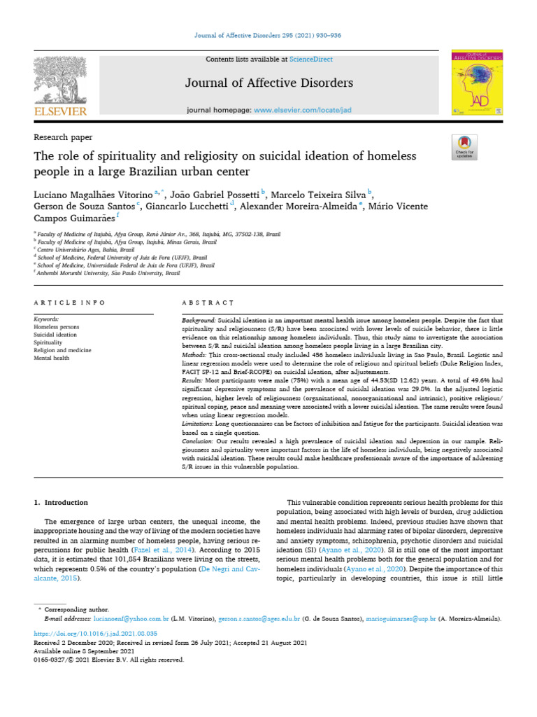 Journal of Affective Disorders | PDF | Mental Disorder | Major ...