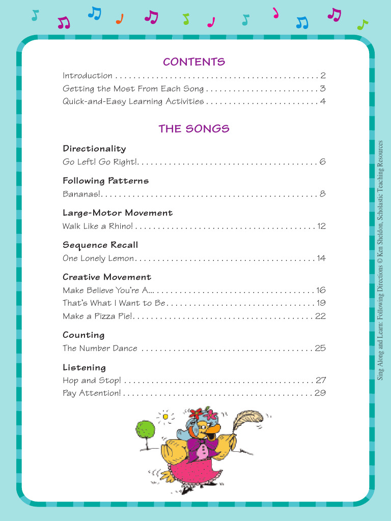 Sing Along Following Directions | PDF