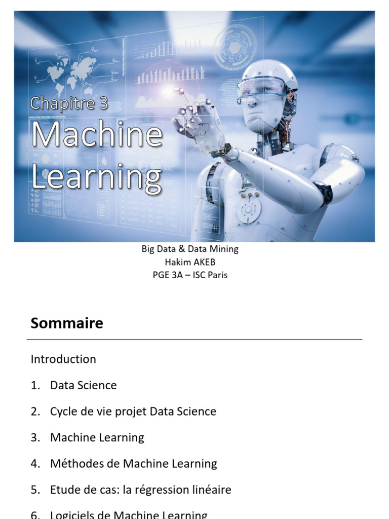 Introduction au Machine Learning en Data Science | PDF | Apprentissage ...