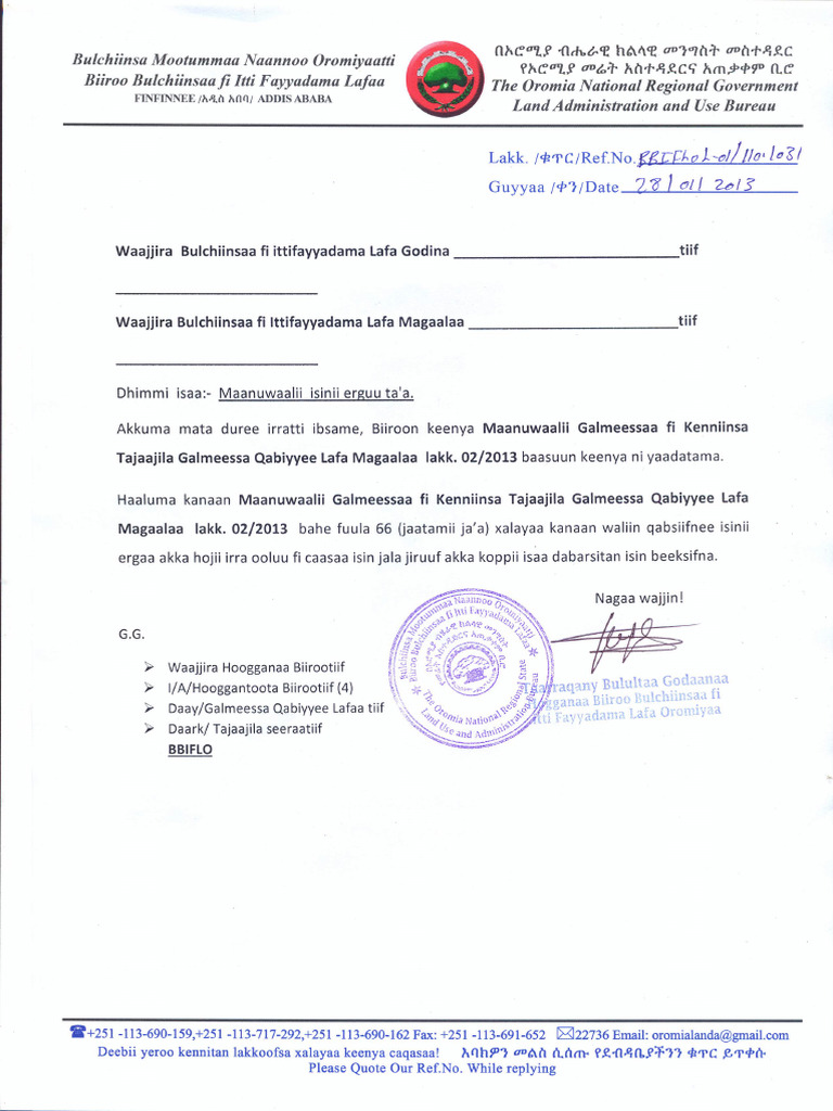 Xalayaa Gaggeessituu Maanuwaaliwwanii | PDF