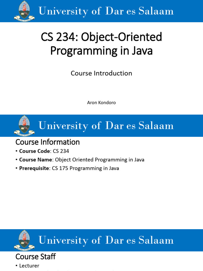 Lecture 0 Course Introduction Pdf Object Oriented Programming 9214