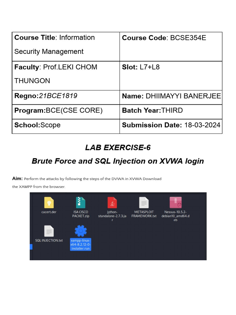Xvwa Ism Lab6 | PDF | Password | Computing