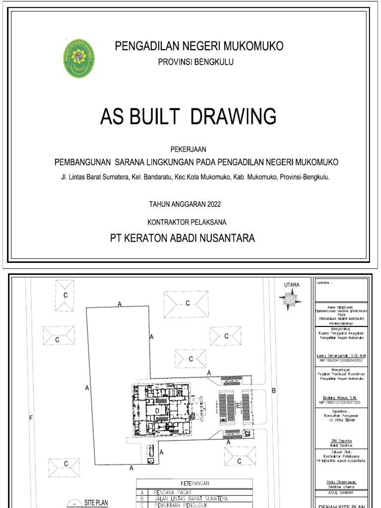 As Built Drawing PN Mukomuko | PDF