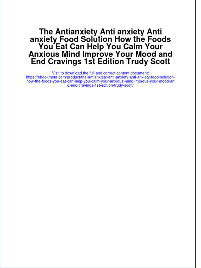 (Download pdf) The Antianxiety Anti Anxiety Anti Anxiety Food Solution ...