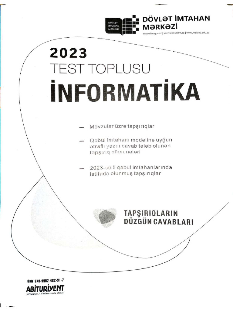İnformatika Test Toplusu DİM 2023 | PDF