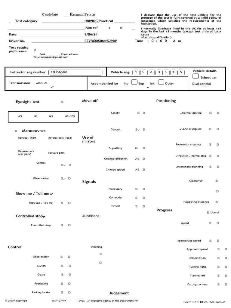 Dl25-Driving-Test-Report Kermani | PDF | Traffic | Transport