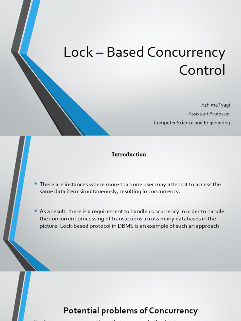 Lock Based Concurrency Control Pdf Database Transaction Information Retrieval 