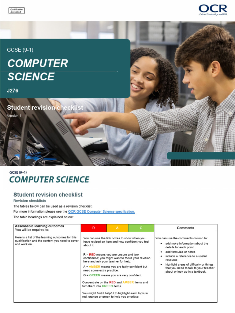 Revision Checklist | PDF | Computer Data Storage | Computer Network