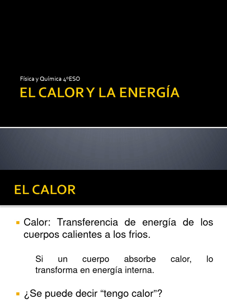 Energía y Calor | PDF | Fahrenheit | Temperatura