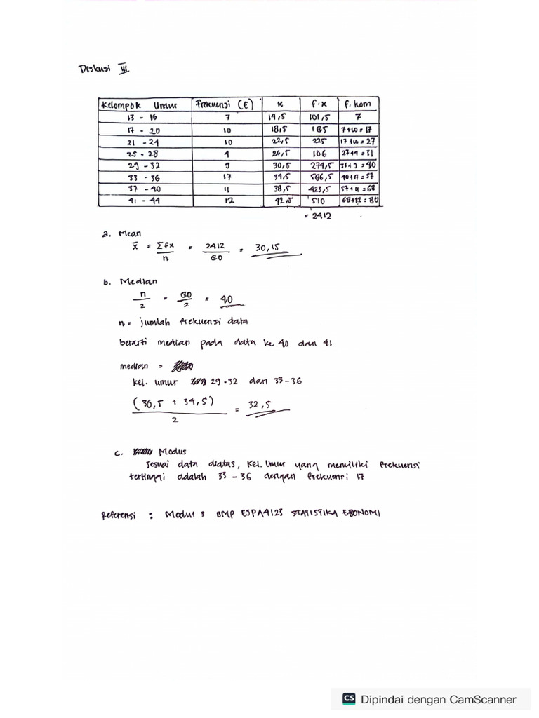 Diskusi 3 Statistika Ekonomi | PDF