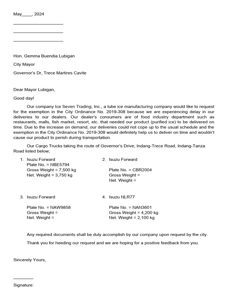 Exemption Letter | PDF