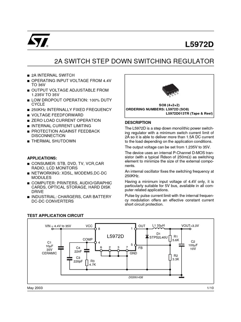 L5972D | PDF | Electrical Engineering | Information And Communications Technology