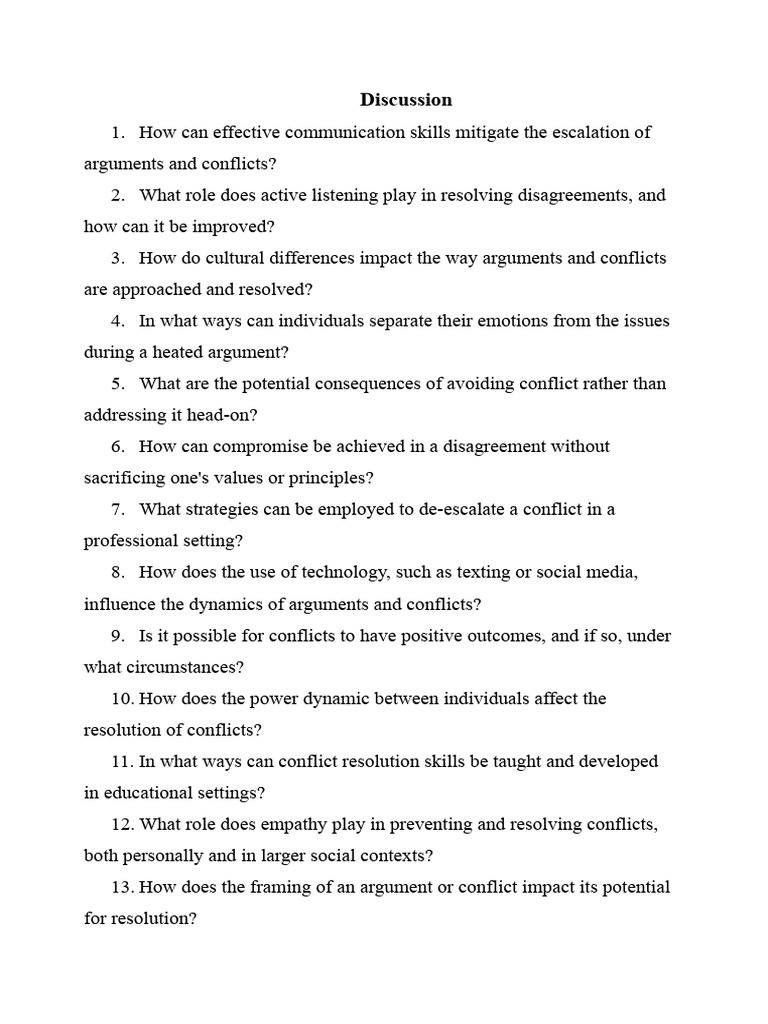 Conflict Discussion | PDF | Career & Growth | Social Science