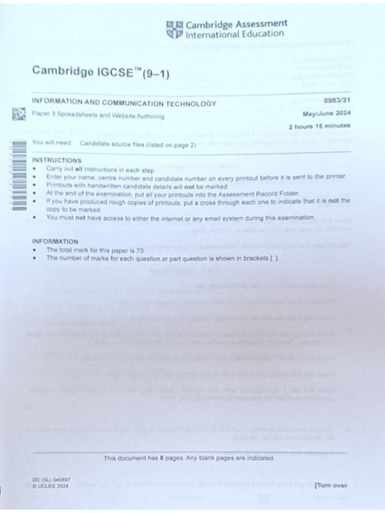 0983 s24 QP 31 | PDF