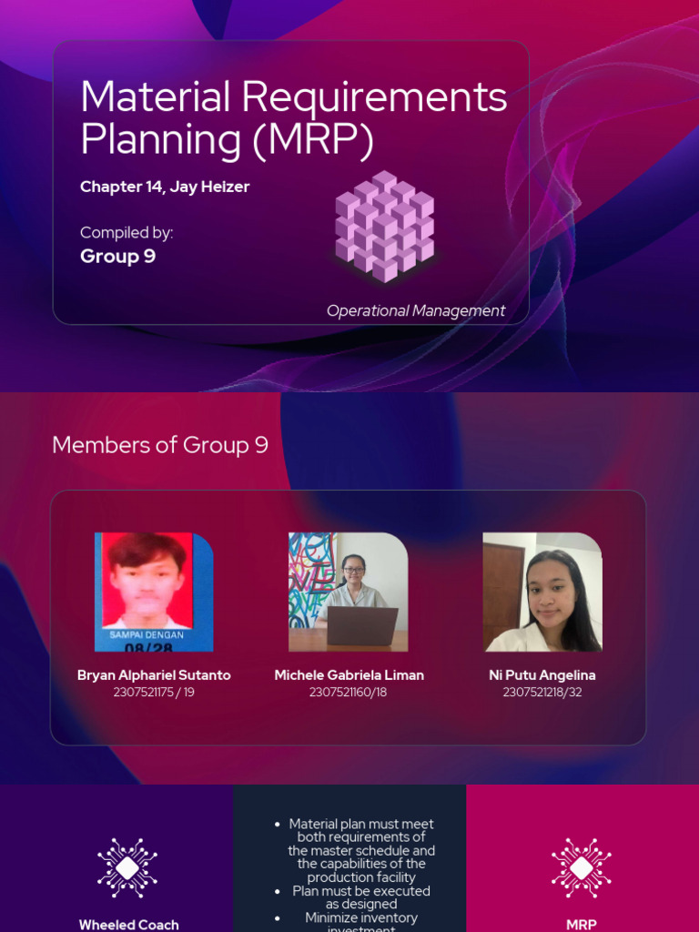 Group 9 PPT - Material Requirements Planning (MRP) - Compressed | PDF ...