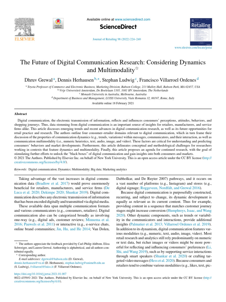 Future of Digital Communication Research | PDF | Retail | Communication