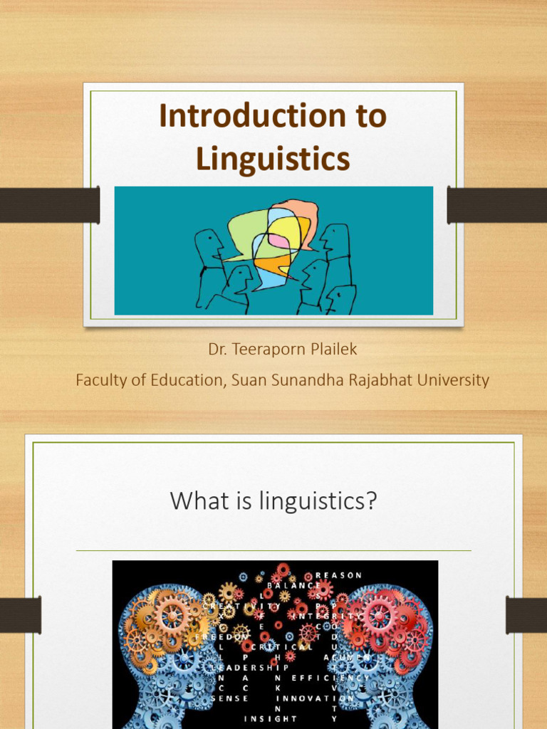 Introduction To Linguistics (English Version Textbook) | PDF | Linguistics | Grammar