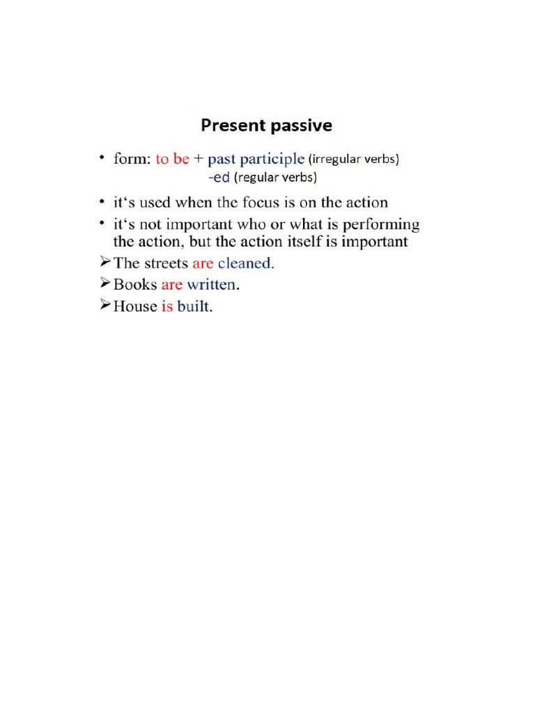 Present Passive_Theory | PDF