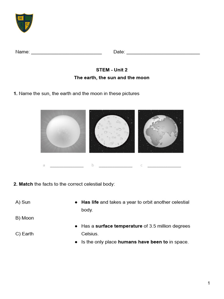 STEM - 6th Form - Adapted - 10 Copies | PDF | Moon | Earth