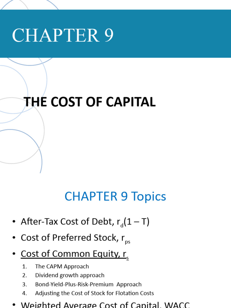 Chapter 9 PPT 2020 | Download Free PDF | Cost Of Capital | Risk Premium