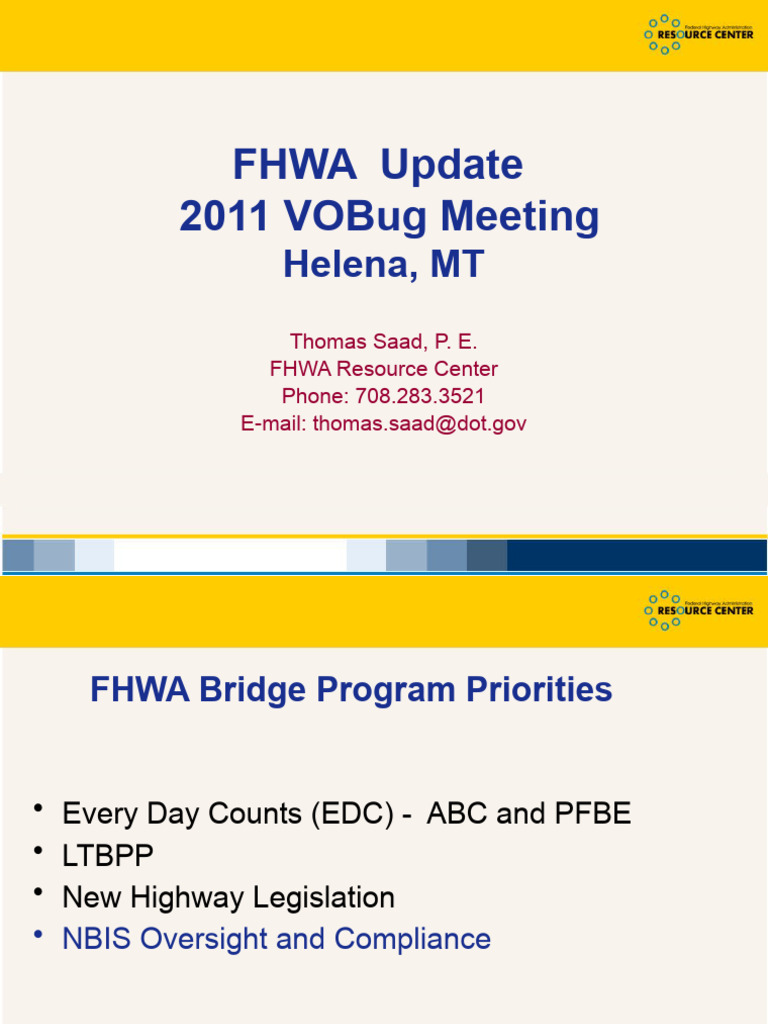 fhwa_update | Download Free PDF | Federal Highway Administration | Bridge