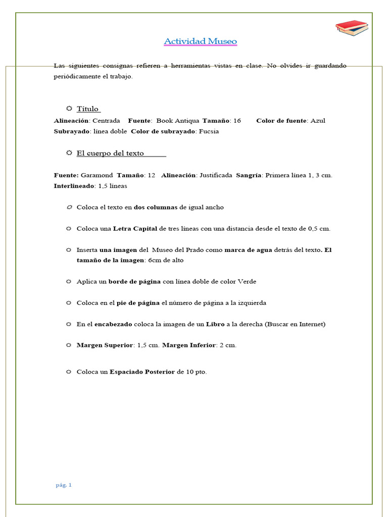 Actividad Museo (Completado) | Descargar gratis PDF | Pinturas